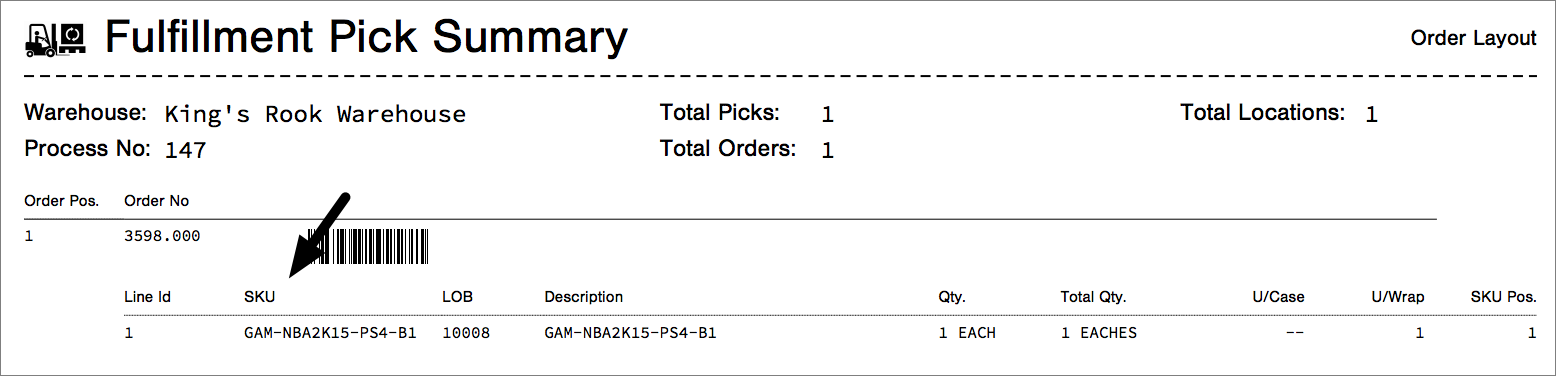 View Sample Pick Documents